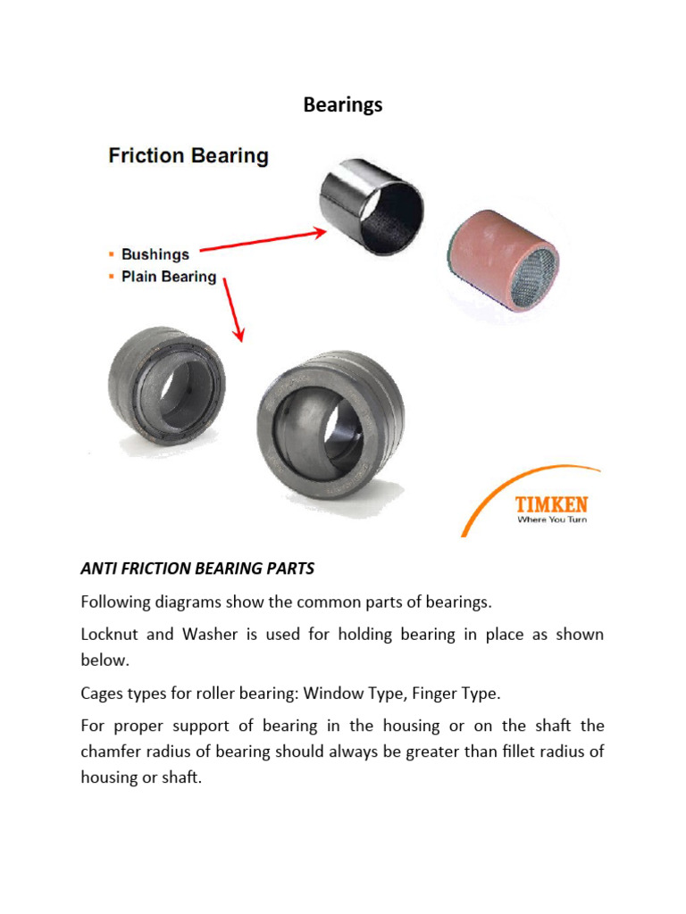 Bearings | PDF | Bearing (Mechanical) | Mechanical Engineering
