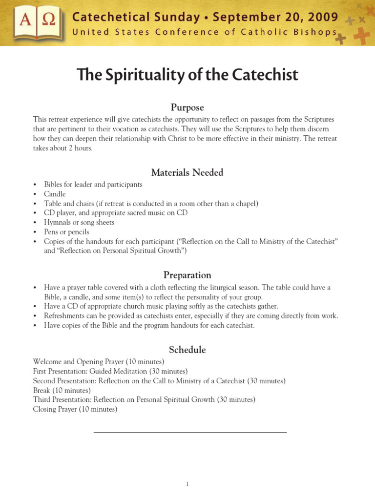 Catechist Retreat | PDF | Jesus | Prayer