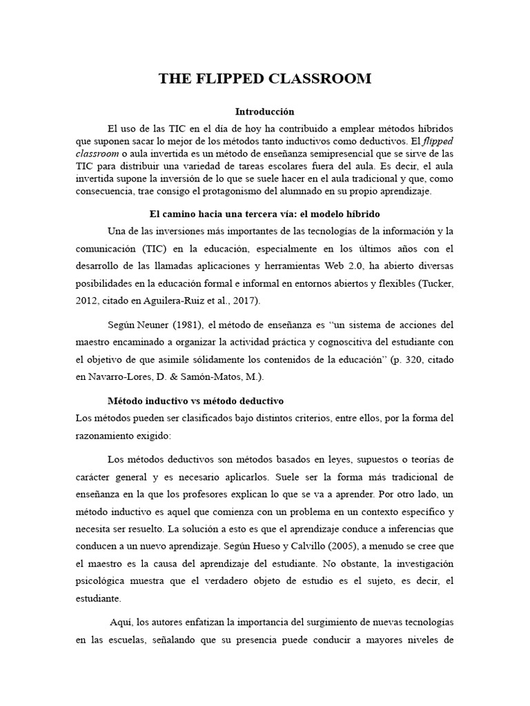 Porlán Bastida, Marta (Flipped Classroom) | PDF | Enseñando | Aprendizaje