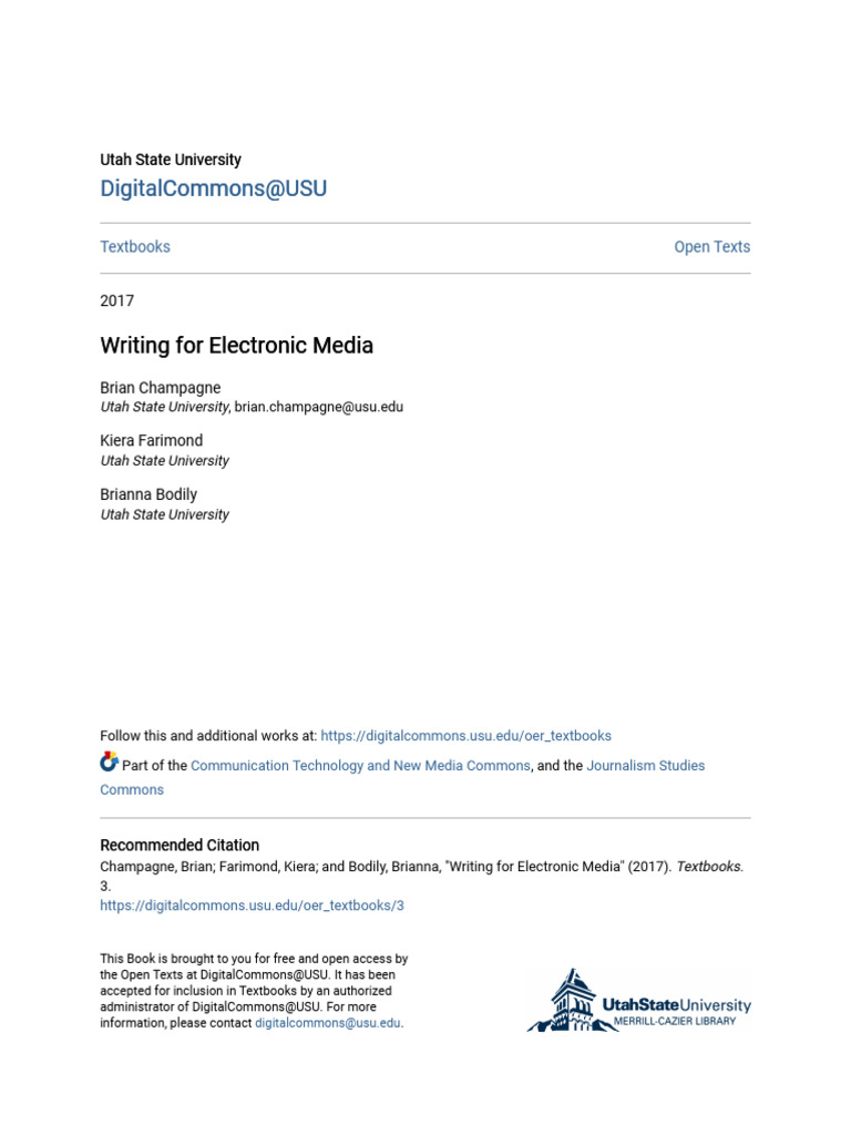 Writing For Electronic Media | PDF