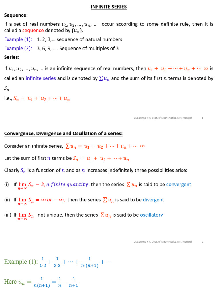 Infinite Series Slides | PDF