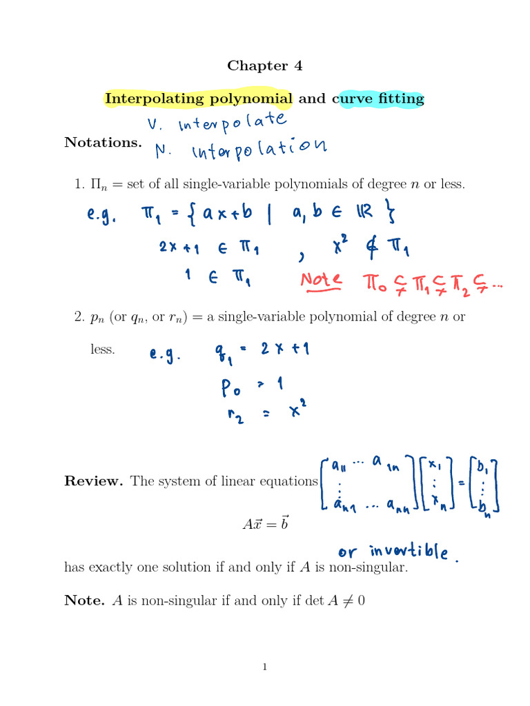 CH04 | PDF | Interpolation | Equations