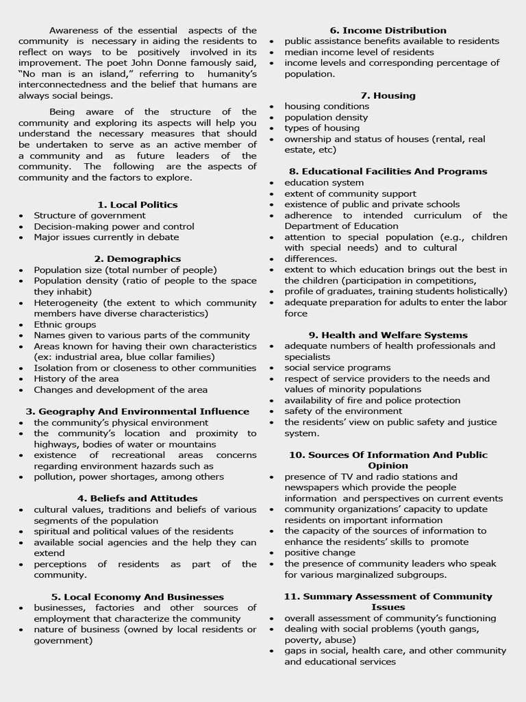 Aspects of The Community | PDF | Community