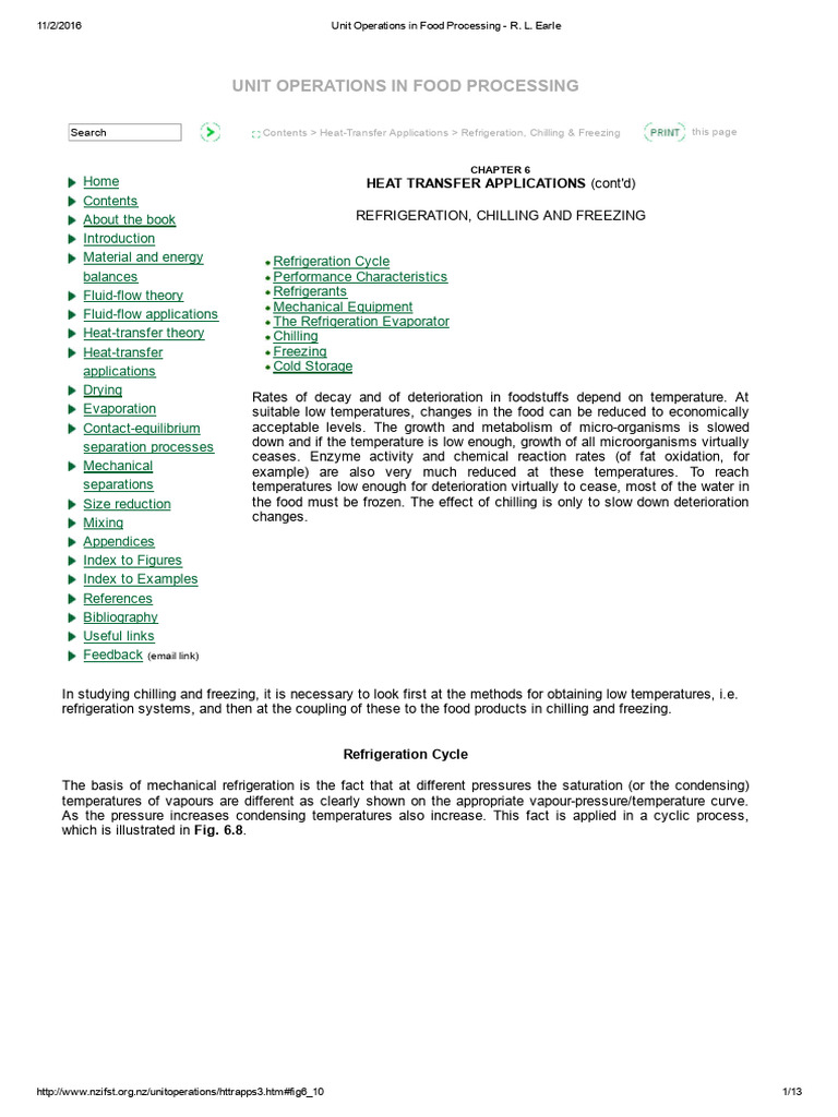 Unit Operations in Food Processing | PDF