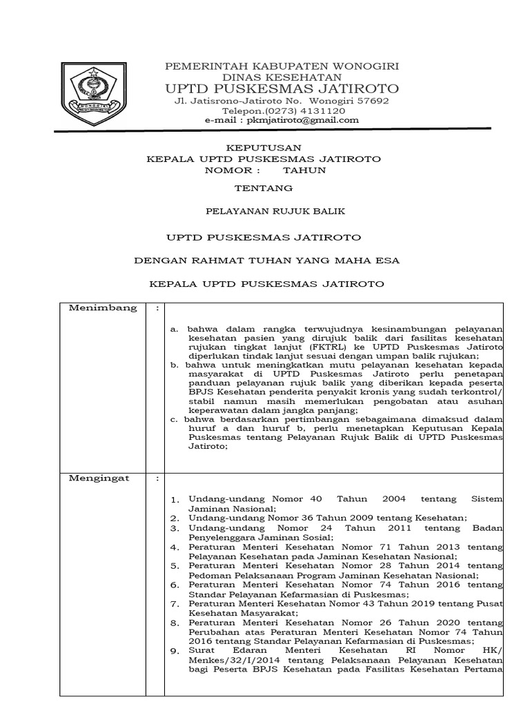 SK Tentang Rujuk Balik | PDF