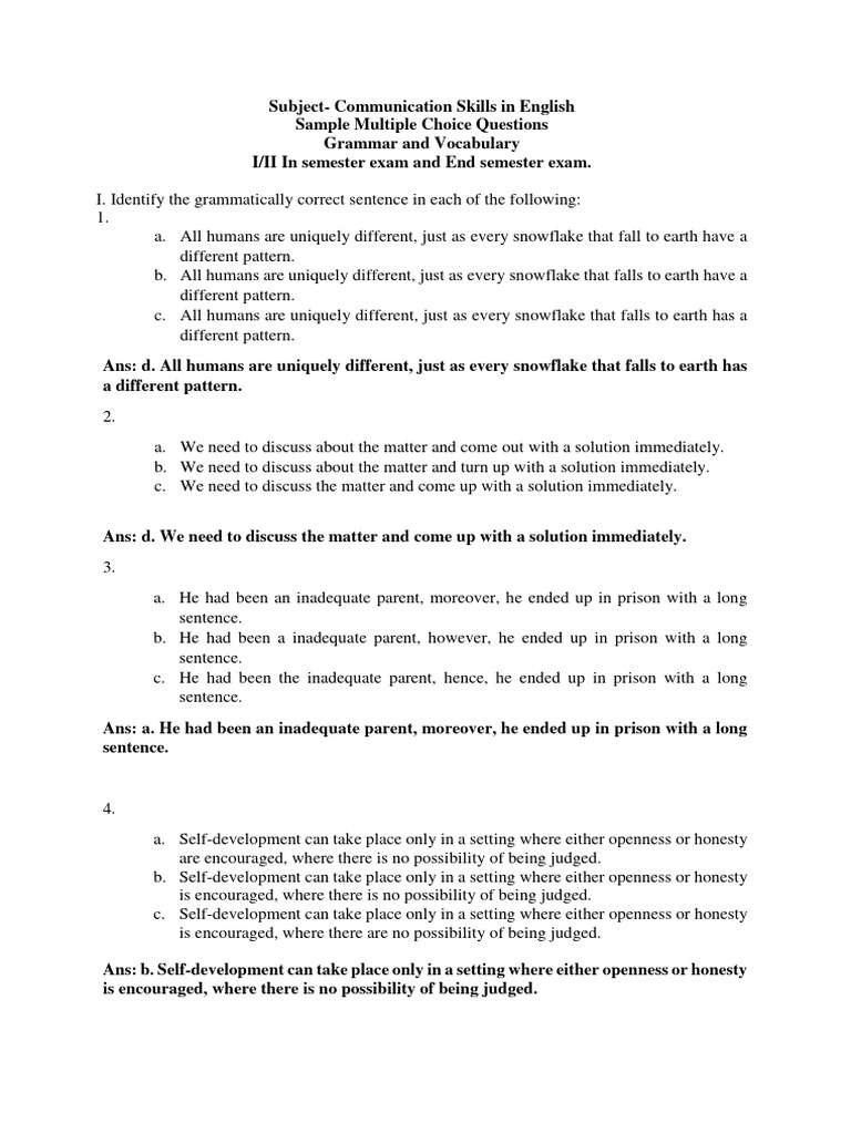 Grammar - Worksheet | PDF