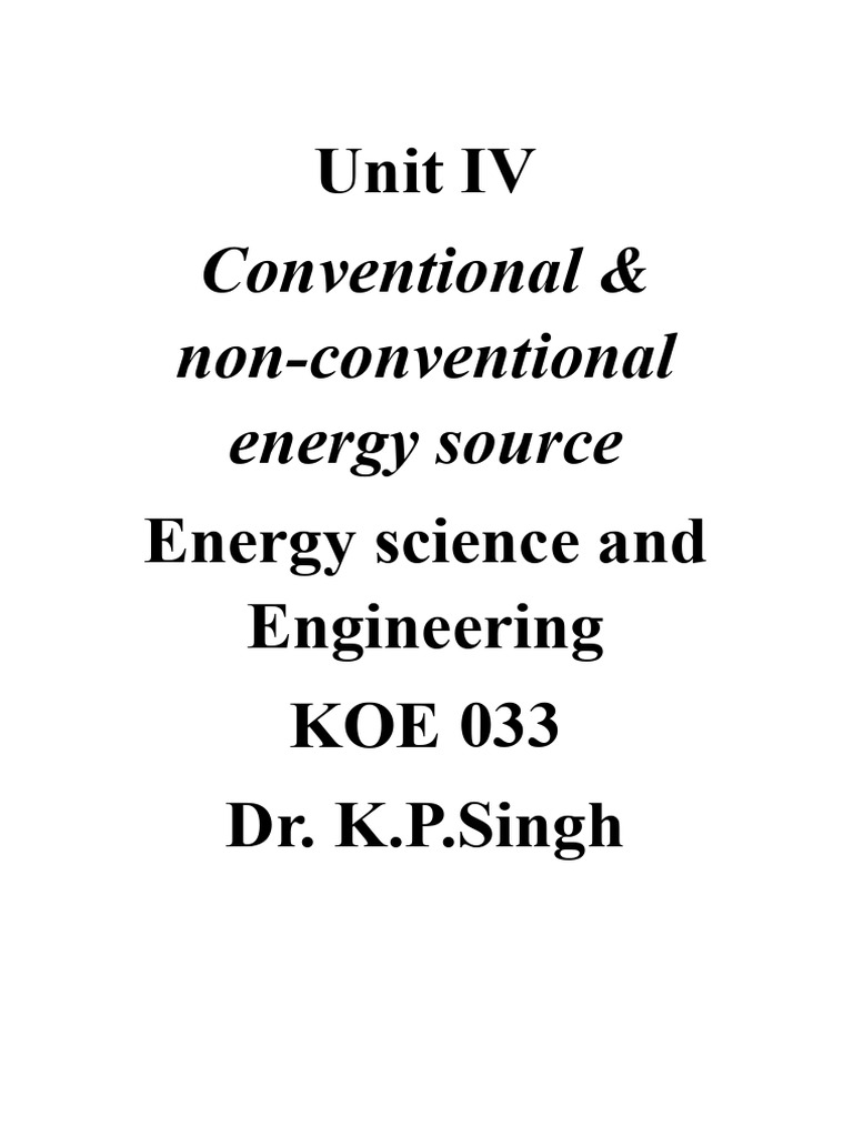 Conventional vs Non-Conventional Energy | PDF | Viscosity | Stress ...