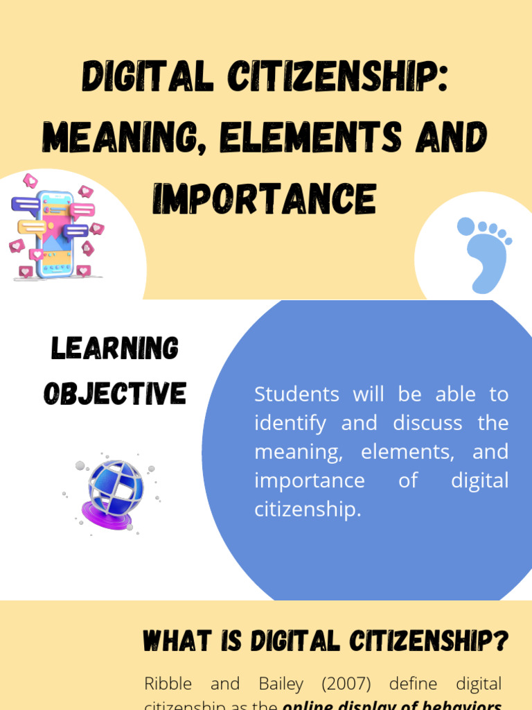 Digital Citizenship: Meaning & Importance | PDF | Information And ...