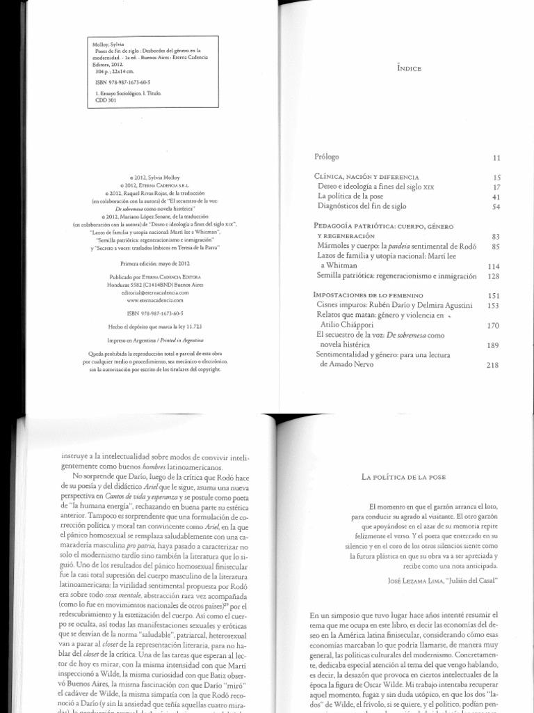 Poses de Fin de Siglo. S. Molloy | PDF