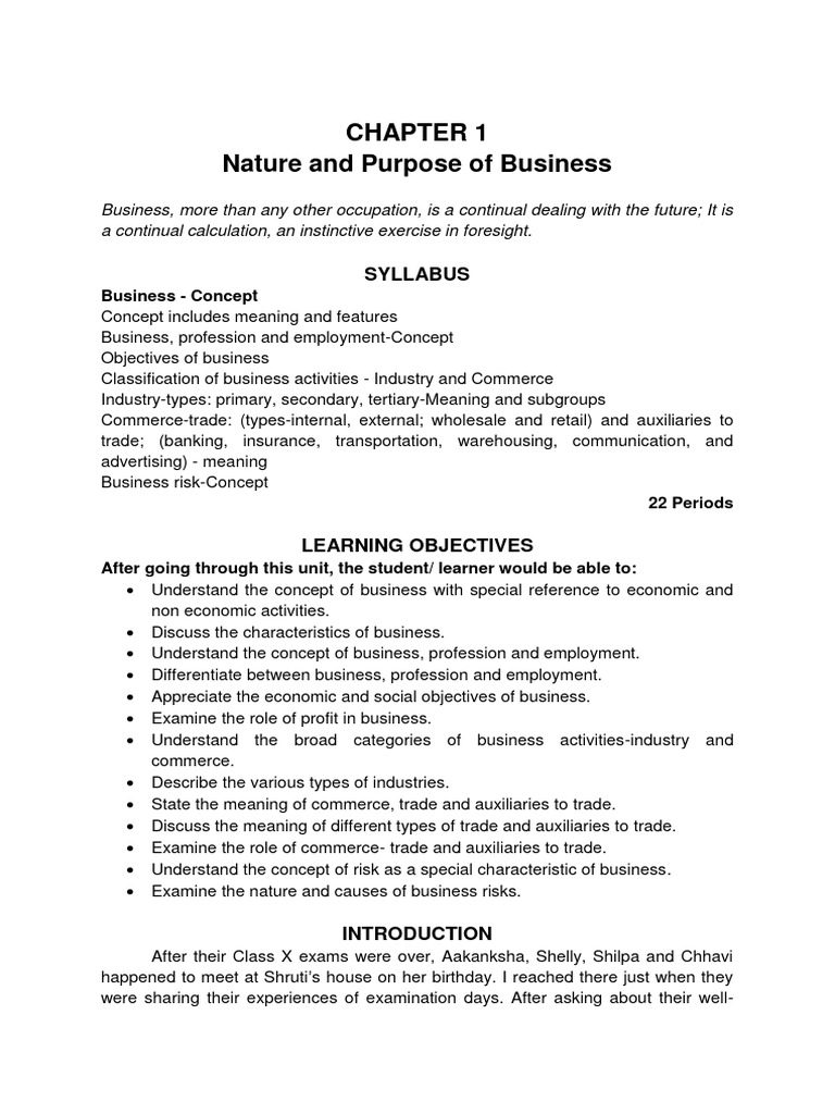 1 Business Studies - XI (Subhash Dey) | PDF | Employment | Sales