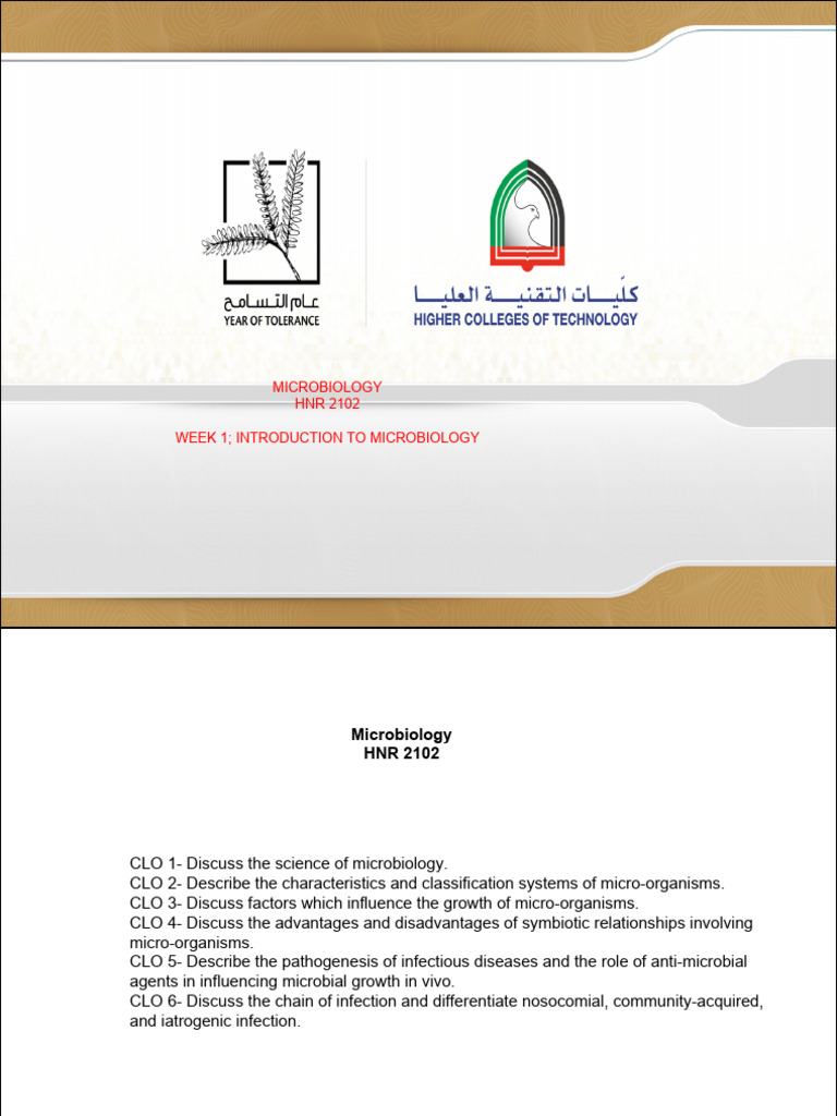 Week 1 - Introduction To Microbiology 1 | PDF | Microbiology ...
