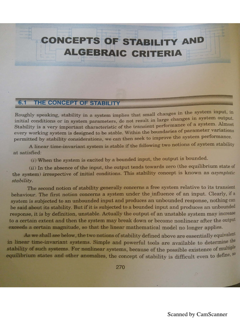 Control - Concept of Stability | PDF