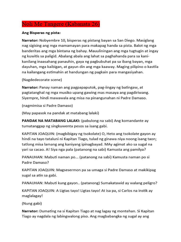 Script Kabanata 26 | PDF