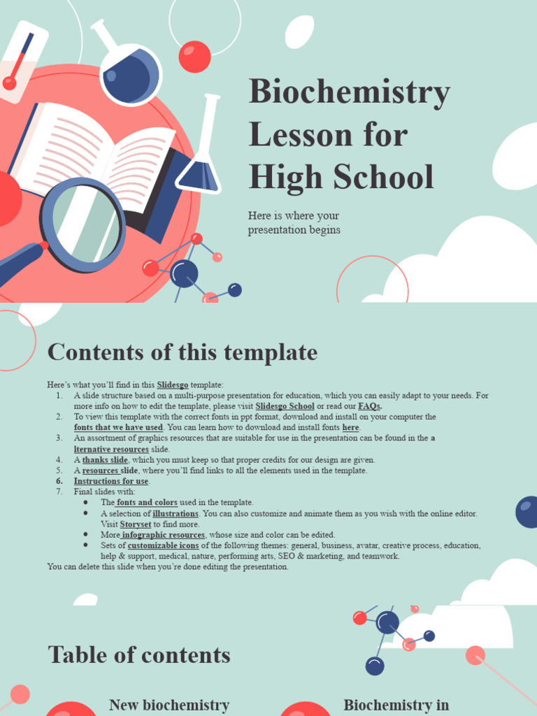High School Biochemistry Guide | PDF | Planets | Mercury (Planet)