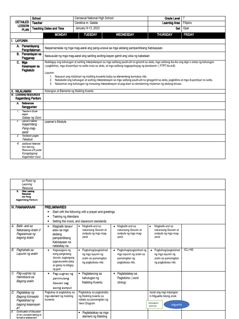 DLL-Filipino 7-Q2 Jan. 9,2023 | PDF