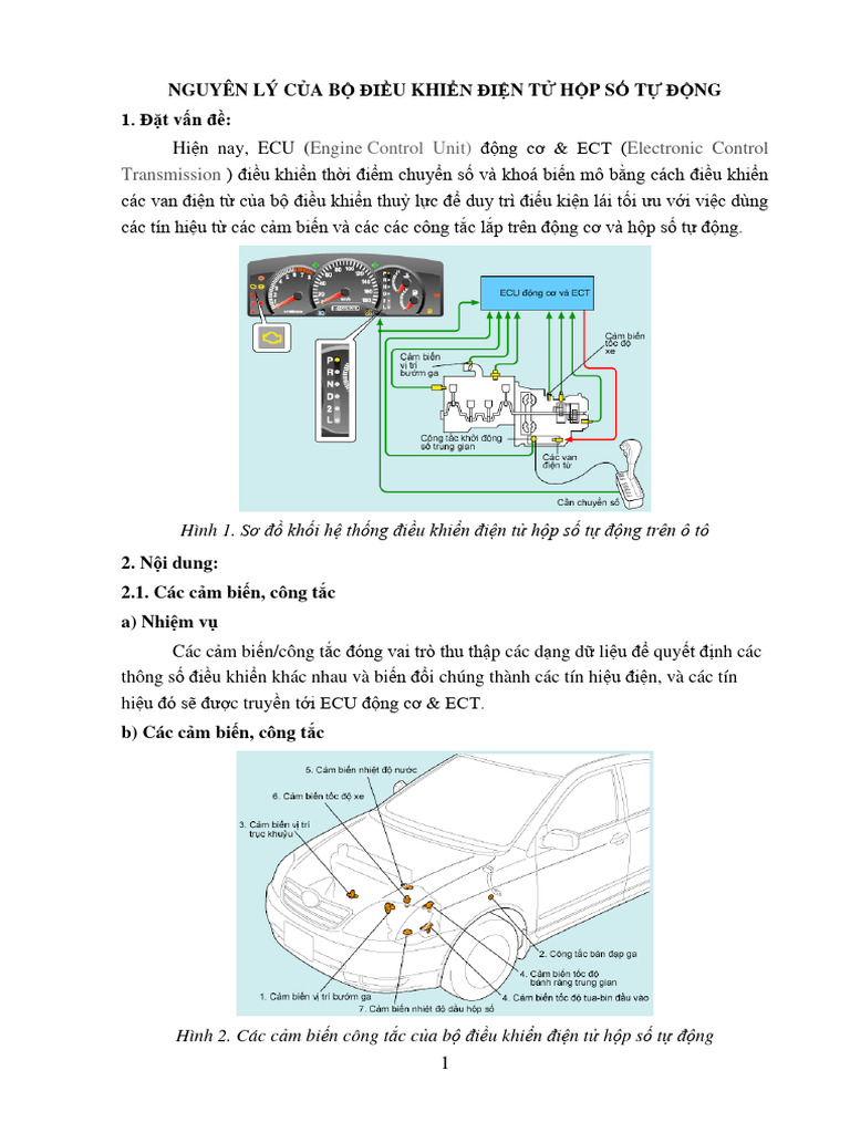 Nguyen Ly Hoat Dong Cua Bo Dieu Khien Dien Tu Trong Hop So Tu Dong | PDF