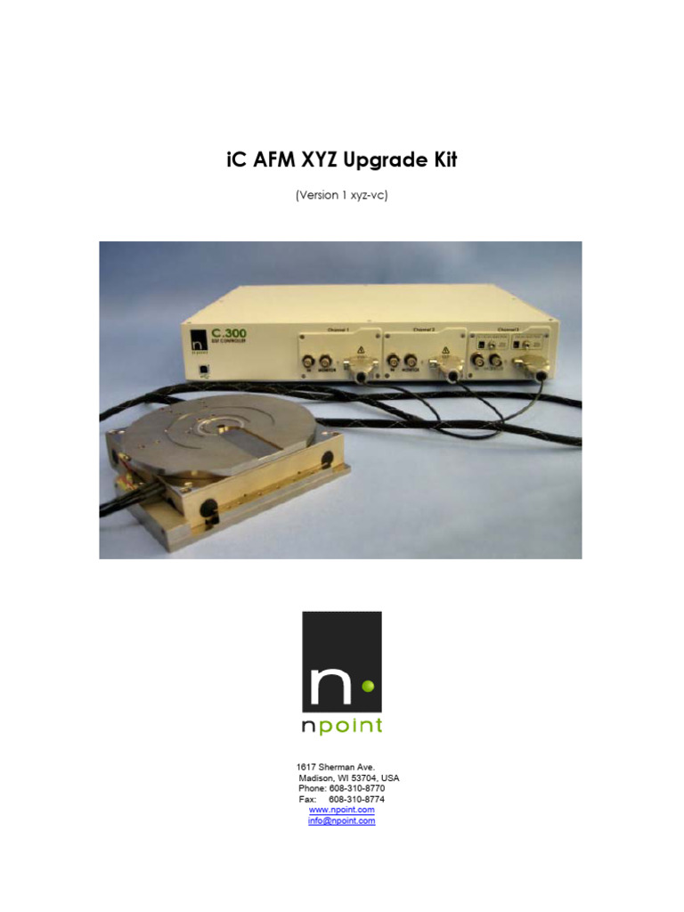 Npoint Document - Ic Afm Upgrade Kit, 10 Version 1 Xyz-Vc (004-011-500 ...