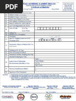 National School Games Eligibility Form 2025-26 | PDF