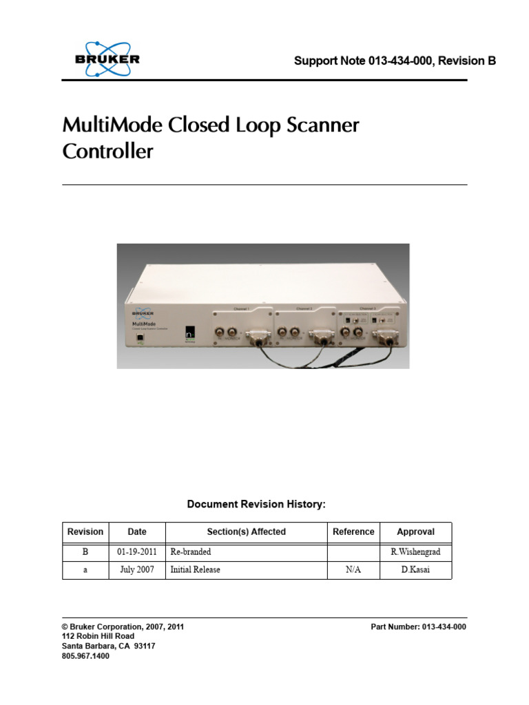 Multimode Closed Loop Scanner Controller-B (013-434-000) | PDF | Atomic ...