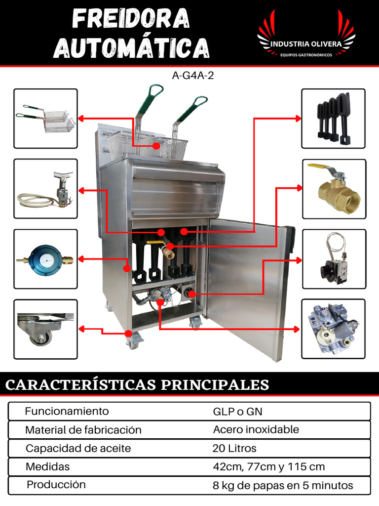 Partes y Beneficios de Freidoras Automáticas | PDF