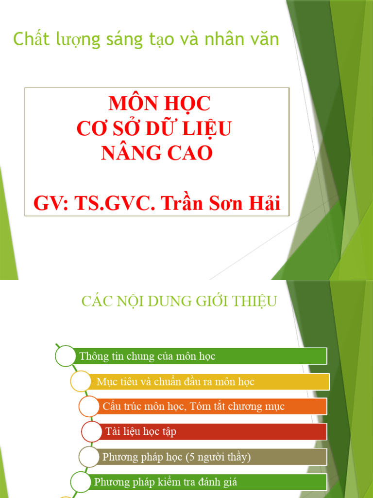 Gioi - Thieu - Mon - Hoc CSDLNC | PDF