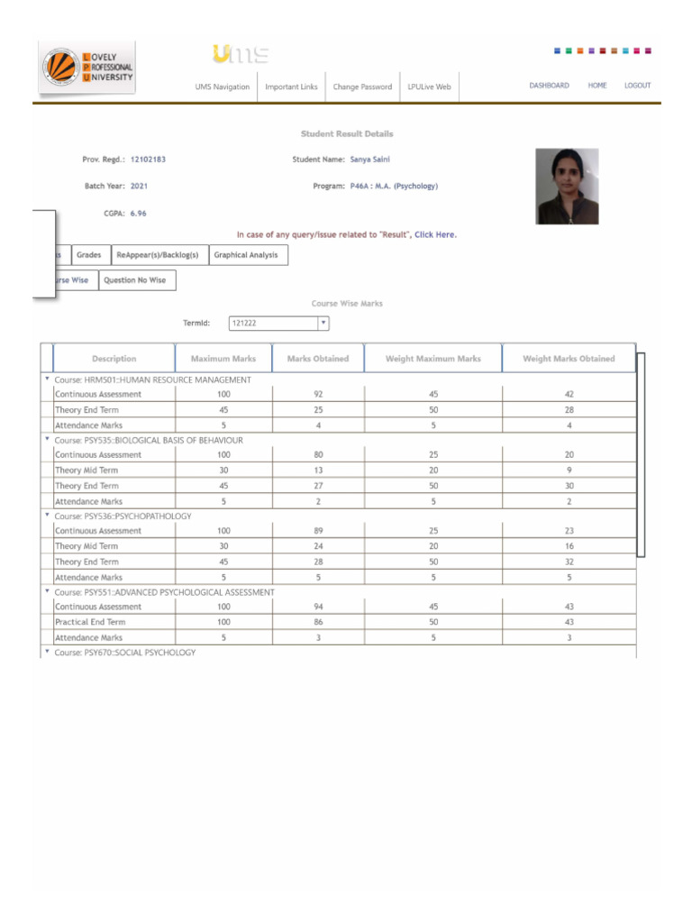 LPU 2 Semester | PDF