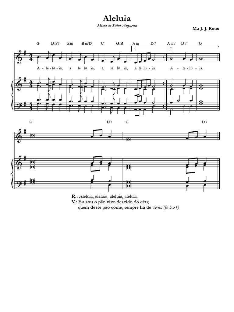 Partitura: Aleluia da Missa de Saint-Augustin | PDF