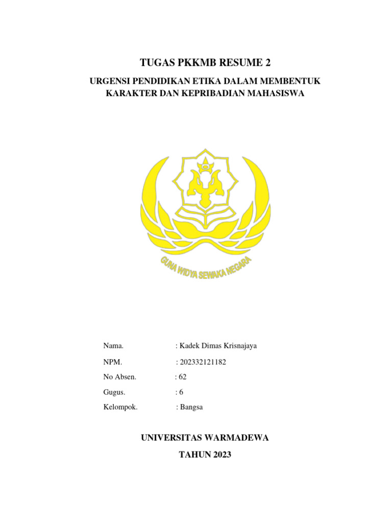 Contoh Tugas Ospek | PDF