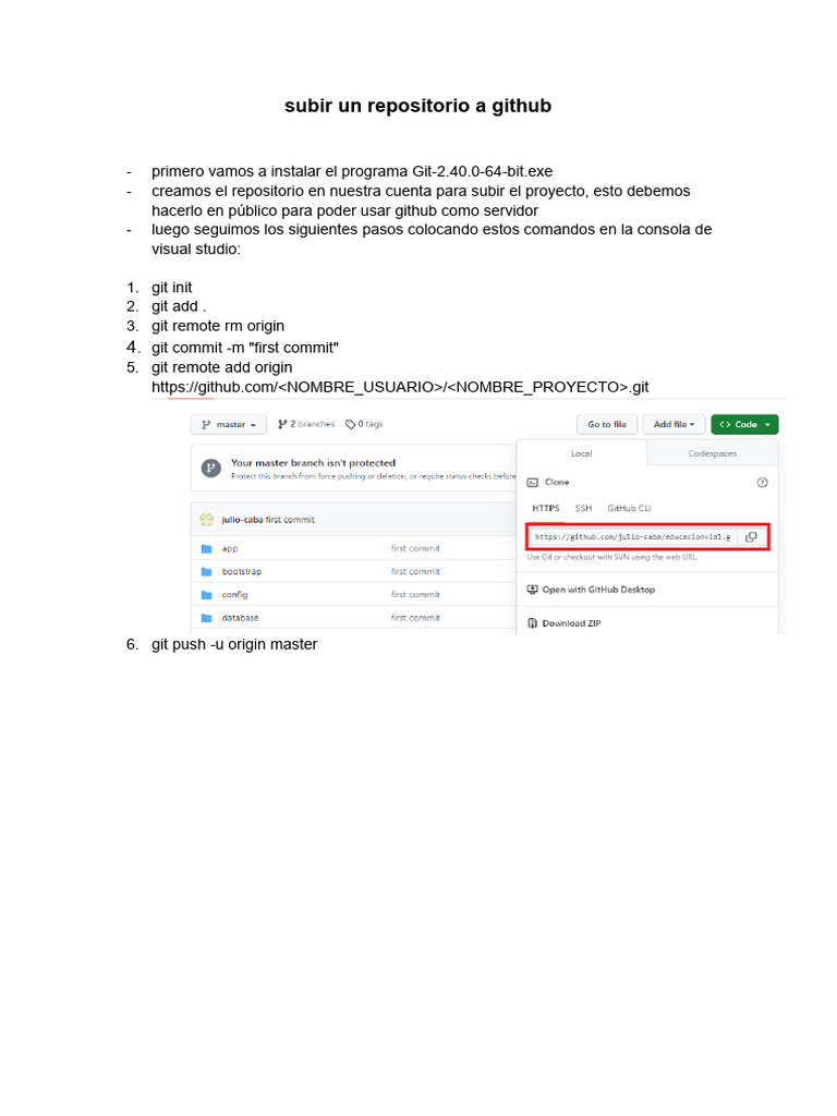 Subir Un Repositorio A Github | PDF | Informática