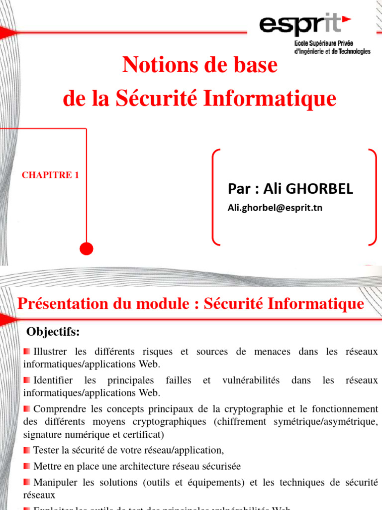 Notions de base en sécurité informatique | PDF | Sécurité | Sécurité des systèmes d'information