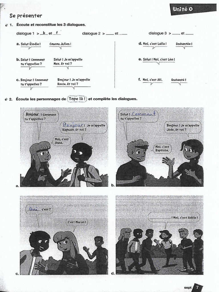 Unite 0 Et 1 - Activities | PDF