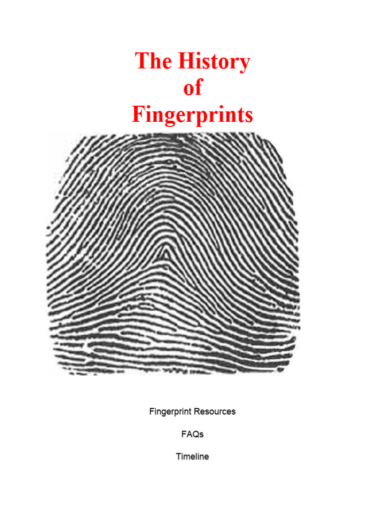 Forensic Fingerprint Evolution | PDF | Social Science | History