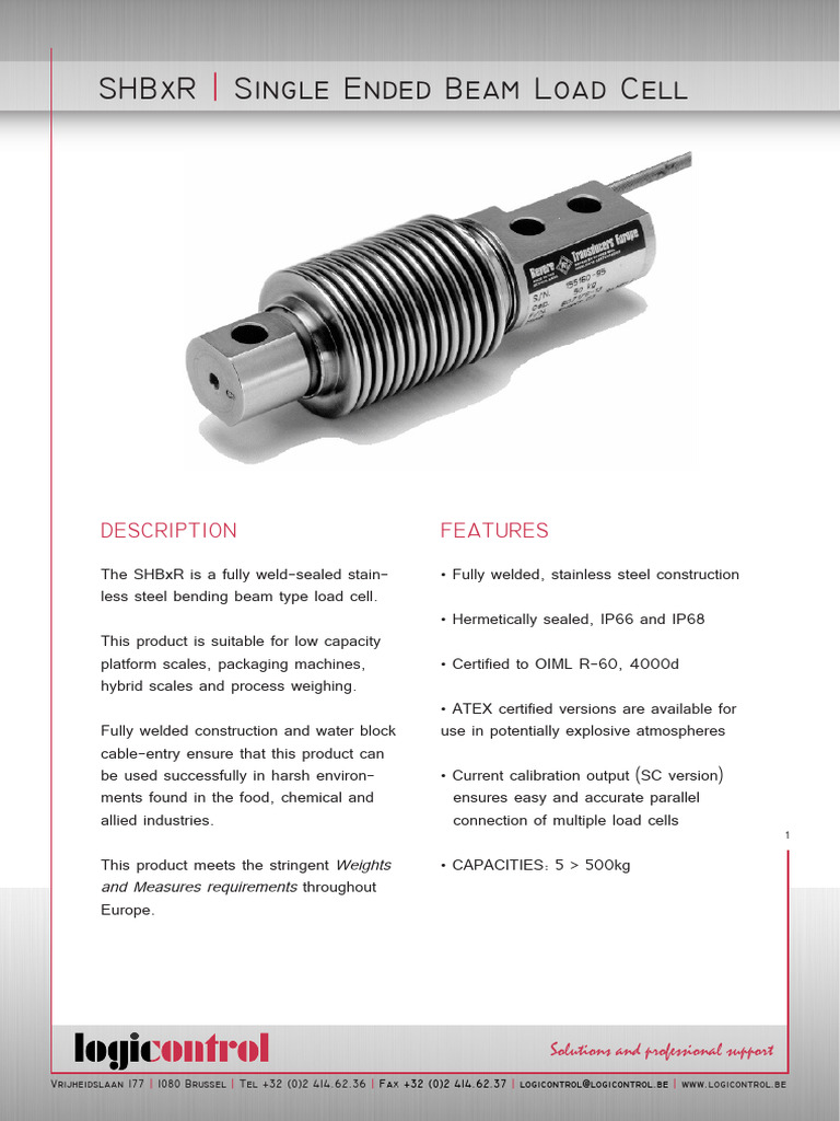 SHBXR Load Cell Logi - Eng | PDF