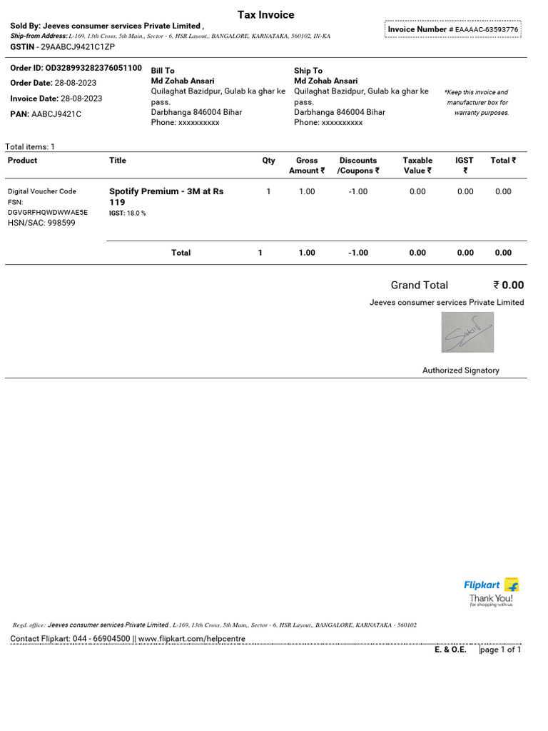 Invoice | Download Free PDF | Taxation | Economies