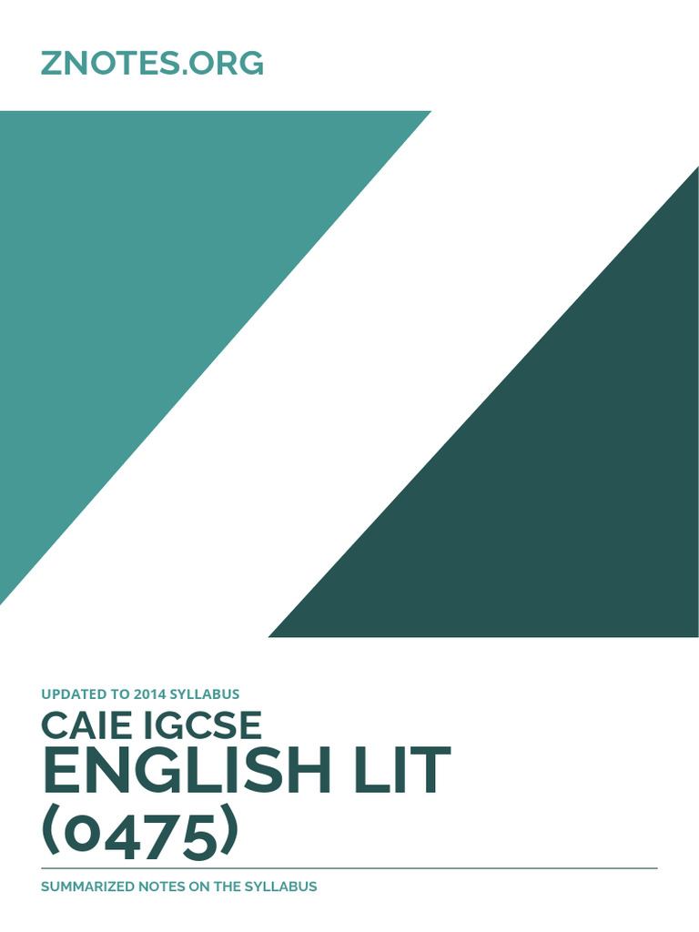Caie Igcse English Lit 0475 Poetry 2 v2 | PDF | Poetry | Rhyme