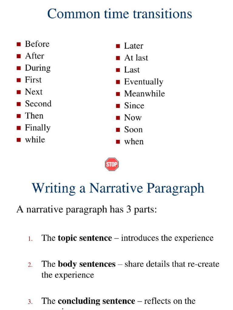 Narrative Paragraph | PDF