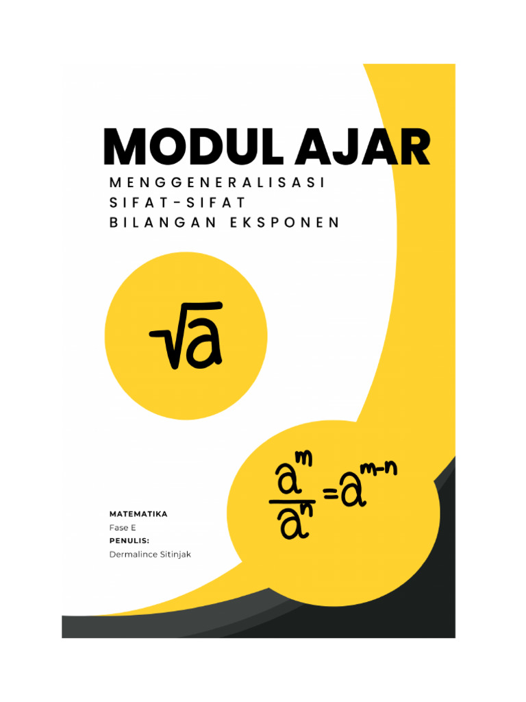 Modul Ajar Matematika - Menggeneralisasi Sifat-Sifat Bilangan Eksponen ...