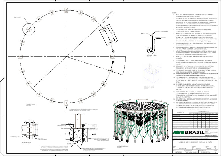 Base Silo Elevado SSK 30ft - Max 12 Aneis - Base Silo Elevado SSK 30ft - Max 12 Aneis | PDF