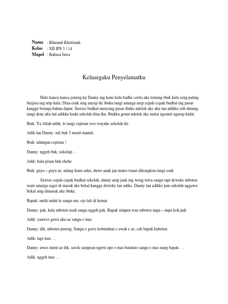 14 Khusnul Cerkak Basa Jawa | PDF