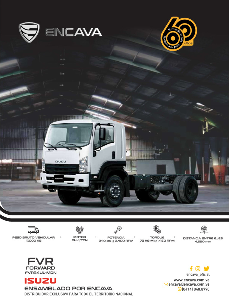Ficha Encava Camion Isuzu | PDF