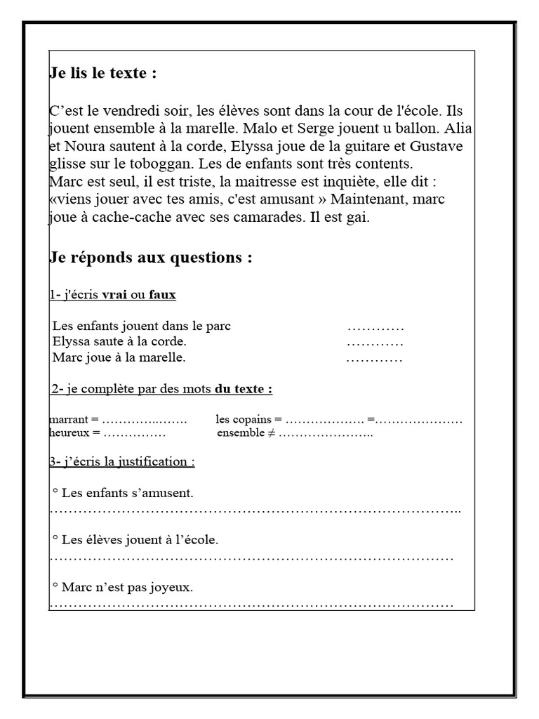 Lecture 3ème | PDF