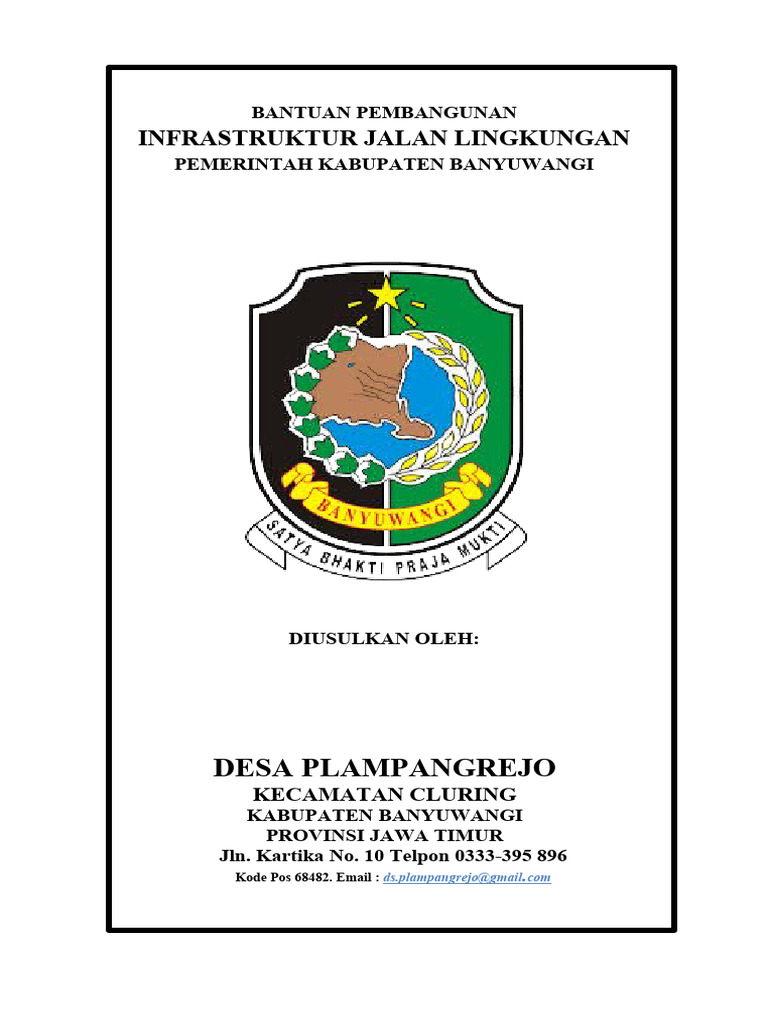 Proposal Jalan Desa Plampangrejo | PDF