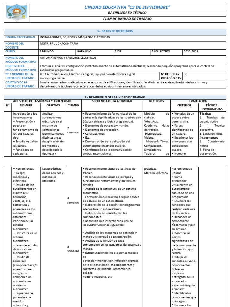 Put 1aut. y Cuad. Elec 2 BT A y B | PDF