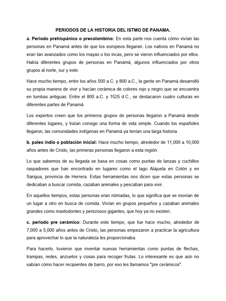 Evolucion de Historia de Panama | PDF | canal de Panama | America latina