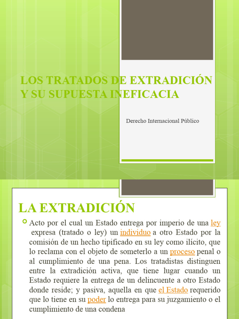 Los Tratados de Extradición y Su Supuesta Ineficacia | PDF | Derecho penal | Extradición