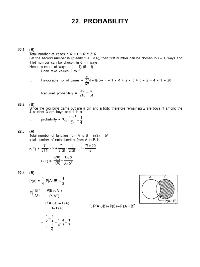Probability Sheet | PDF