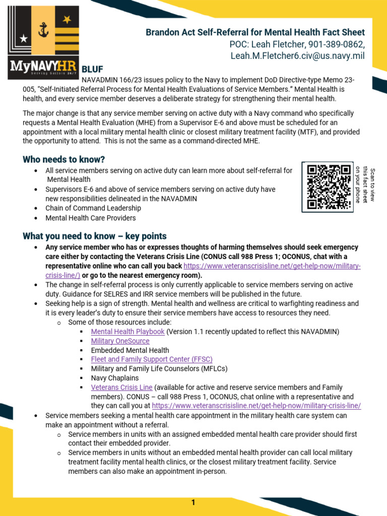 Brandon Act Fact - Sheet - NAV - 166 - 23 | PDF