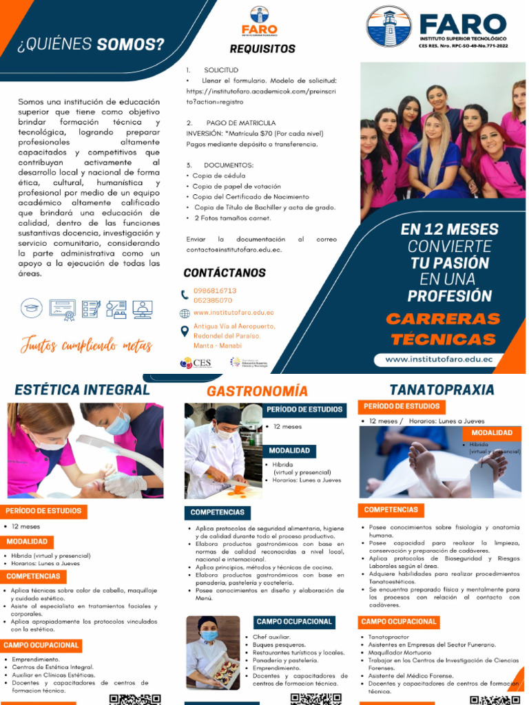 Tripticos Carreras Tecnicas | PDF