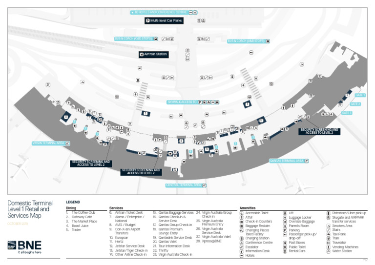 Brisbane Domestic Terminal Map 2019 | PDF