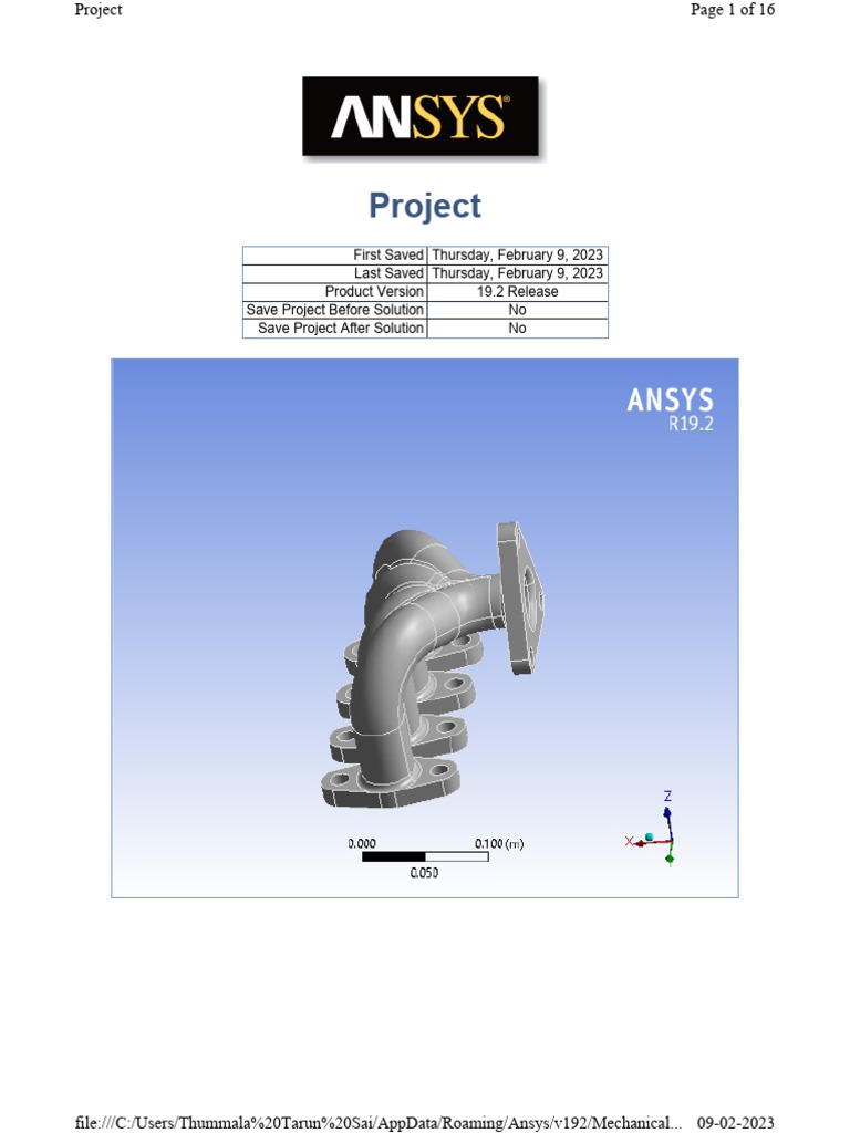 Inlet Manifold Ansys Report | PDF | Strength Of Materials | Ultimate ...